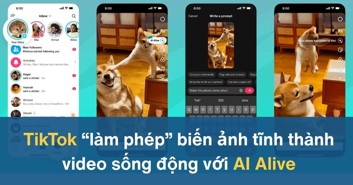TikTok “làm phép” biến ảnh tĩnh thành video sống động với AI Alive