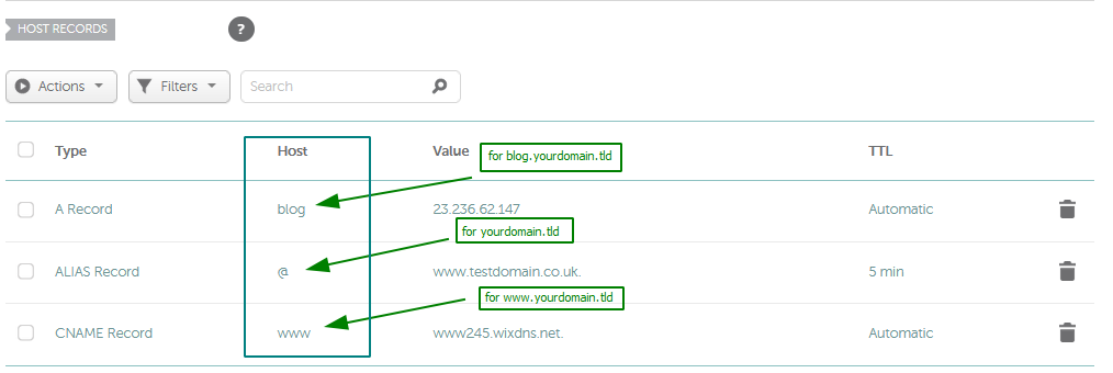 DNS Records V 4 i u C B n V DNS Records Tin T c T n Mi n Hosting