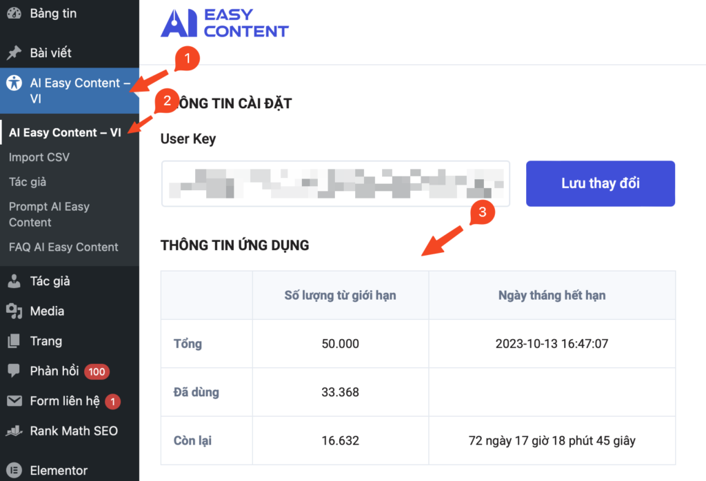 Hướng dẫn sử dụng AI Easy Content để tạo bài viết