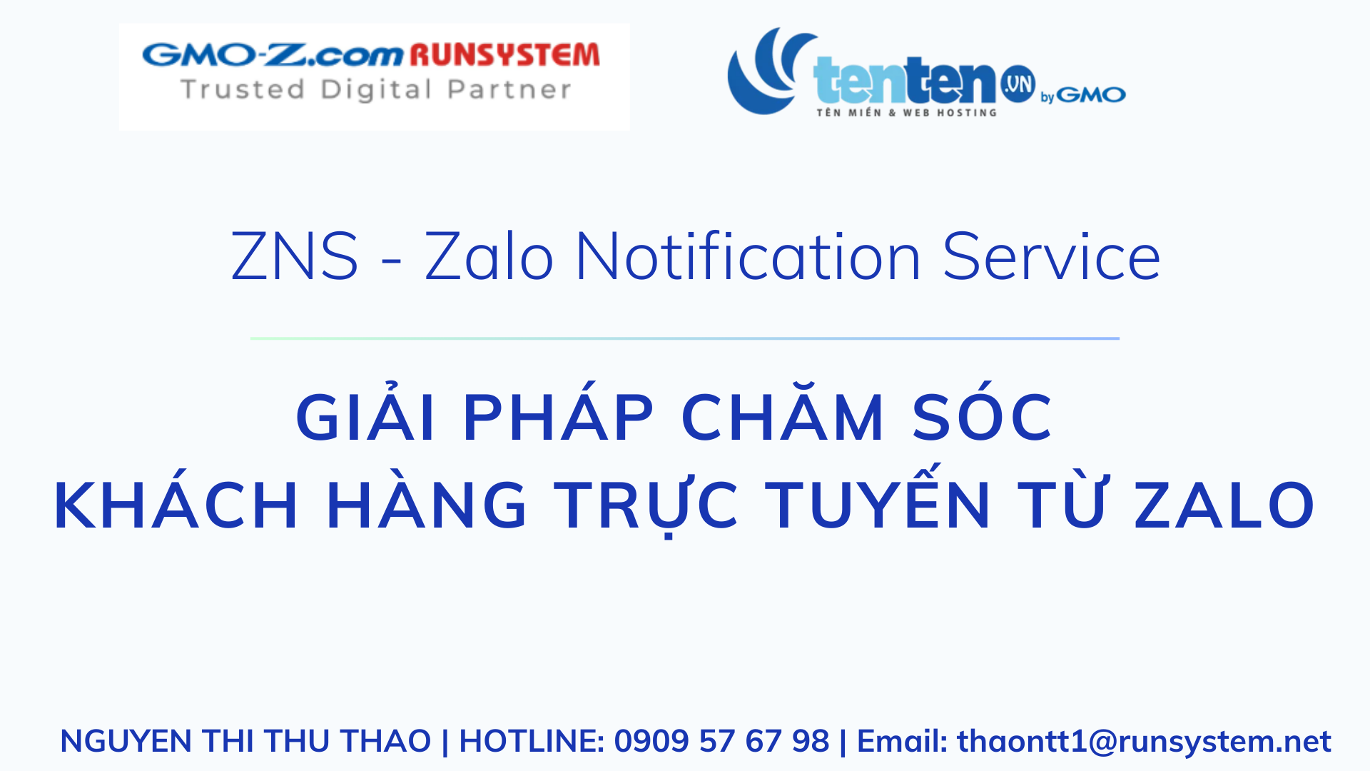 Zalo Notification Service (ZNS) – Giải pháp chăm sóc khách hàng trực ...